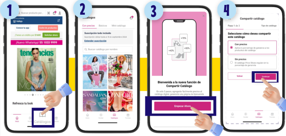 ¿Cómo descargo mis catálogos digitales con y sin precios? – Price Shoes